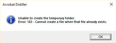 Bug Beta 11 Installation Error Dialogs Acrobat Distiller Windows