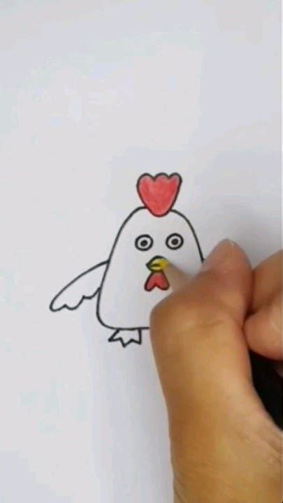 캐릭터 느낌의 닭 간단하게 그리는 방법 Drawing 그림그리기 귀여운 Cute Youtube