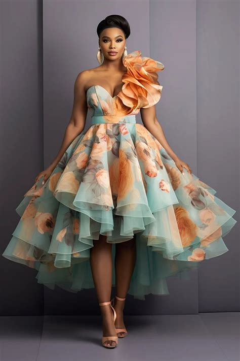 Xpluswear Design Plus Size Formal Multicolor Elegant 3d Floral One