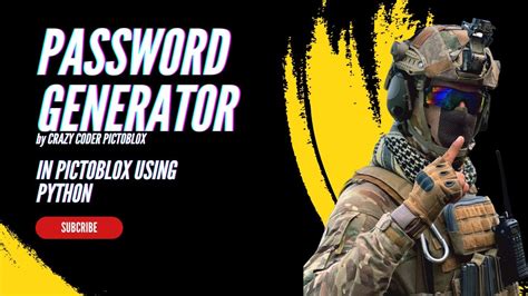 Password Generator Using Python In Pictoblox Youtube