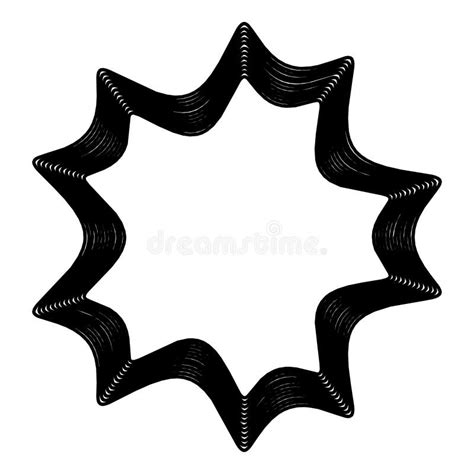 Geometric Mandala Radial Circular Motif Icon Symbol Radiating