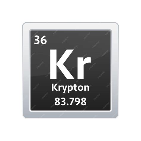 Premium Vector Krypton Symbol Chemical Element Of The Periodic Table Vector Stock Illustration