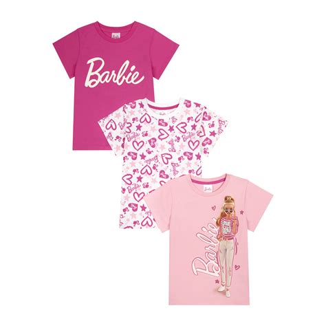 Barbie Girls T Shirts Pack Of 3 Characterville