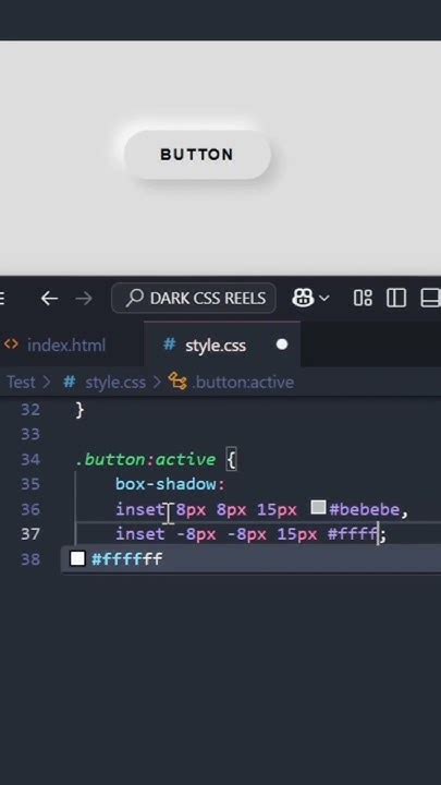 24 Day To Master Css Neumorphism Effects Apply On Button Youtube