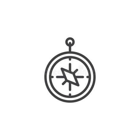 Compass Outline Icon Stock Vector Illustration Of Geography 118926174