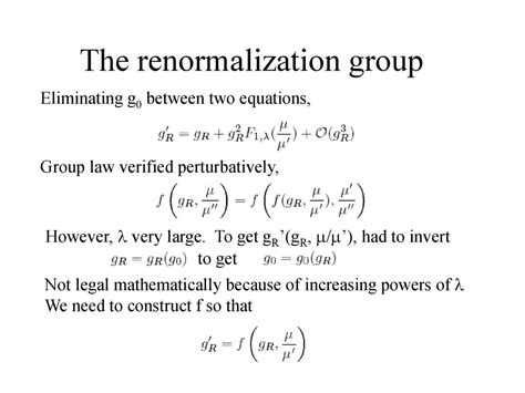 Renormalization And The Renormalization Group Ppt Download