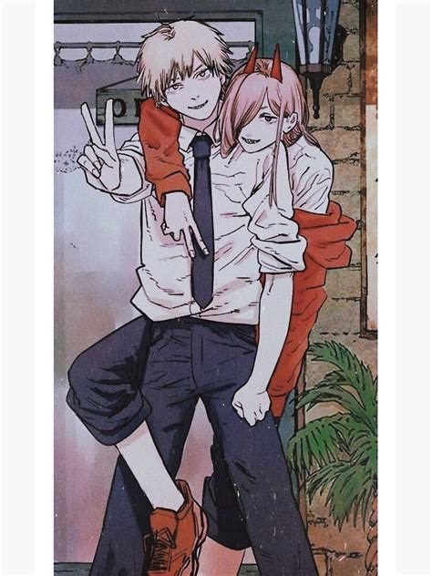 Vintage Denji And Power Chainsaw Man Poster For Sale By Venussianshop Redbubble