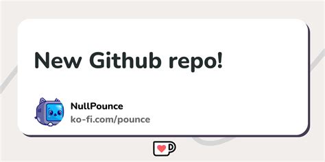 new github repo ko fi ️ where creators get support from fans through