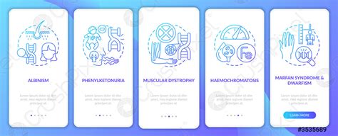 Most Common Genetic Disorders Navy Onboarding App Page Screen With