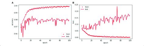 U Net Training And Validation Throughout 100 Epochs A Training Download Scientific