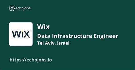 Wix Is Hiring Data Infrastructure Engineer Tel Aviv Israel Kafka