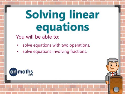 solving linear equations lesson powerpoint gcse maths teaching resources