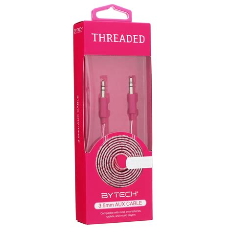 Bytech Auxiliary Fabric Cable Pink Shop Connection Cables At H E B