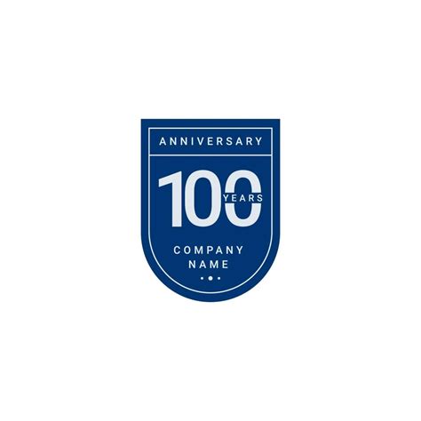 100 Years Anniversary Celebration Your Company Vector Template Design