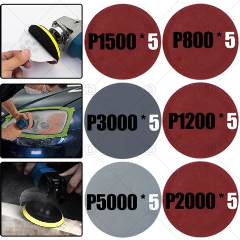 샌딩 디스크 패드 연마 광택 휠 우드 샌딩 페이퍼 세트 자동차 헤드라이트 수리 연마 복원 사포 키트그라인딩 폴리싱 반죽 And 액체 Aliexpress