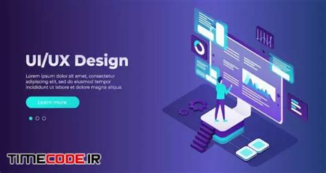 دانلود وکتور لایه باز بنر طراحی Ui Ux 32677751 تایم کد