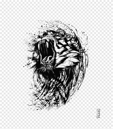 Roaring Tiger Drawing