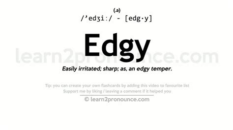 Edgy Definición Y Significado Persuasión Significado Definición Y