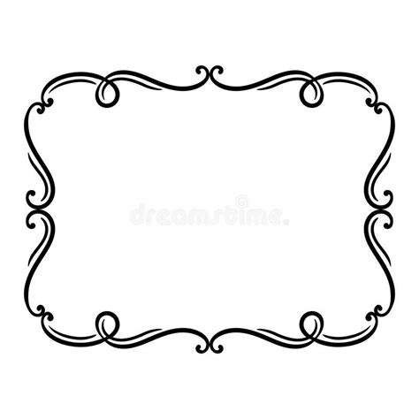 Vignette Curl Element Decorative Calligraphic Divider Or Frame Stock