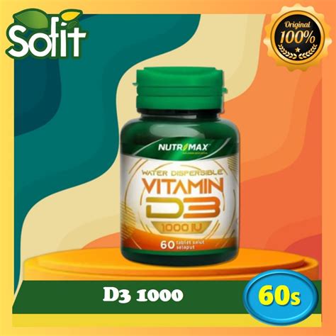 Jual Nutrimax Vitamin D3 1000iu Isi 60 Tab Vitamin Tulang Gigi