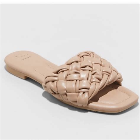 A New Day Shoes Target A New Day Carissa Woven Slide Sandals Tan 75