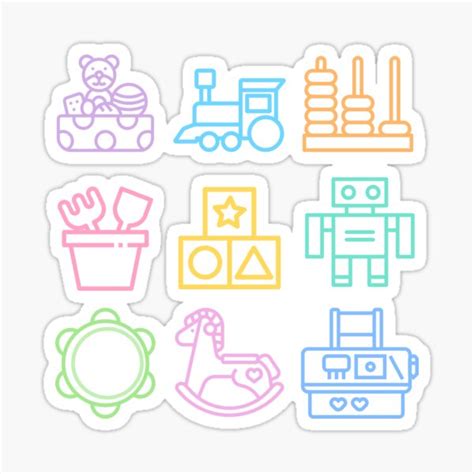 Toy Icon Sticker For Sale By Lavacreative Redbubble
