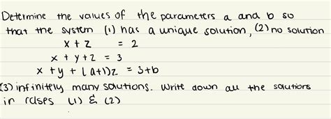 Solved Determine The Values Of The Parameters A And B So Chegg