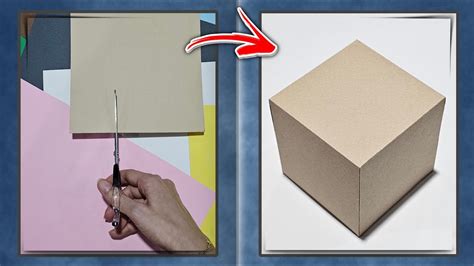 How To Make A Perfect Cube From Cardboard 4hand Reart Tutorial Youtube