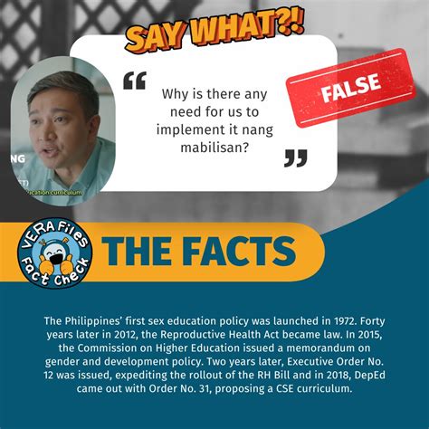Project Dalisay Maraming Maling Pahayag Sa Sex Ed