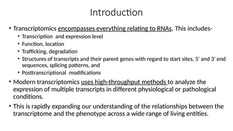 Transcriptomics Microarray Chip And Image Analysis Pptx
