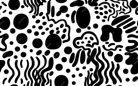 Premium Vector Simple Black And White Abstract Seamless Pattern