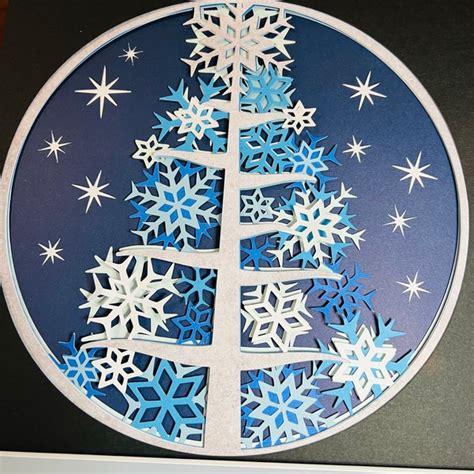 3d Snowflake Tree Svg 3d Christmas Svg For Cricut For Silhouette Etsy
