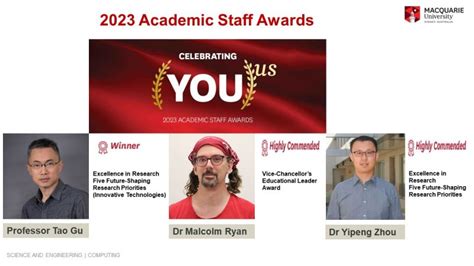 Macquarie University Computing On Linkedin Celebrating Prof Tao Gu Dr Malcolm Ryan And Dr