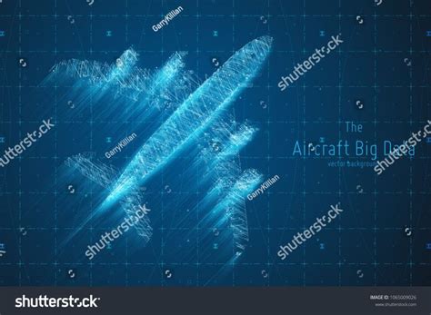 Vector Abstract Plane Big Data Graph Visualization