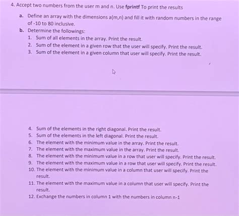 Solved 4 Accept Two Numbers From The User M And N Use