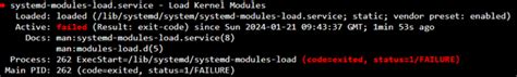Failed To Load Start Kernel Modules Rhiveos