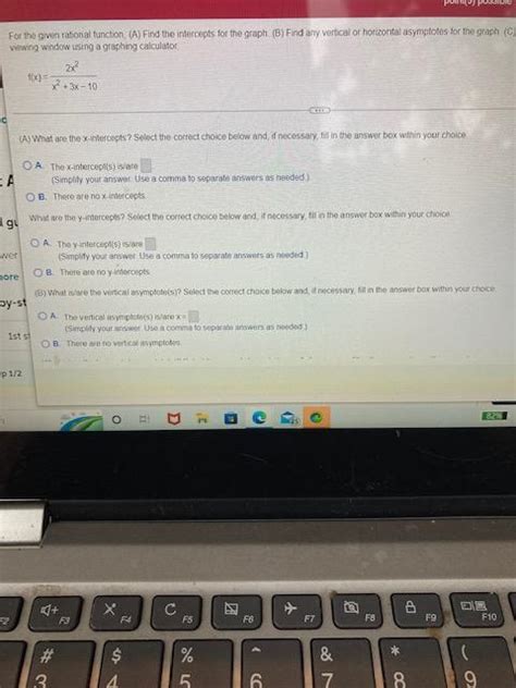 Solved For The Given Rational Function A Find The Chegg