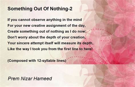 Create Something Out Of Nothing