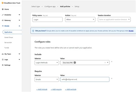 how to protect self hosted login pages using cloudflare zero trust policies
