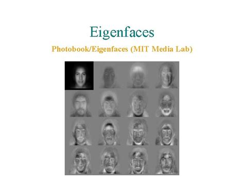 Eigenfaces Photobookeigenfaces Mit Media Lab Database