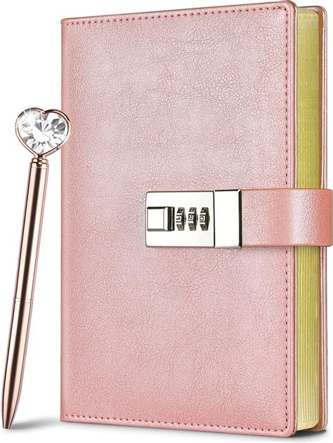 Amazon Com Diary With Lock Leather Journal With Lock And Pen Notebook With Lock For Girls