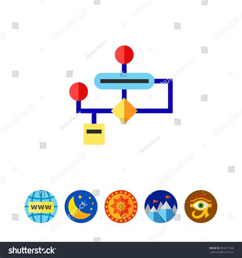 Algorithm Flowchart Icon Stock Vector Royalty Free 653411326