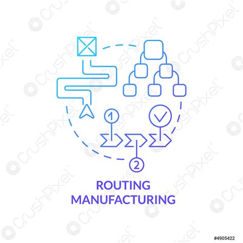 Routing Manufacturing Blue Gradient Concept Icon Stock Vector 4905422 Crushpixel