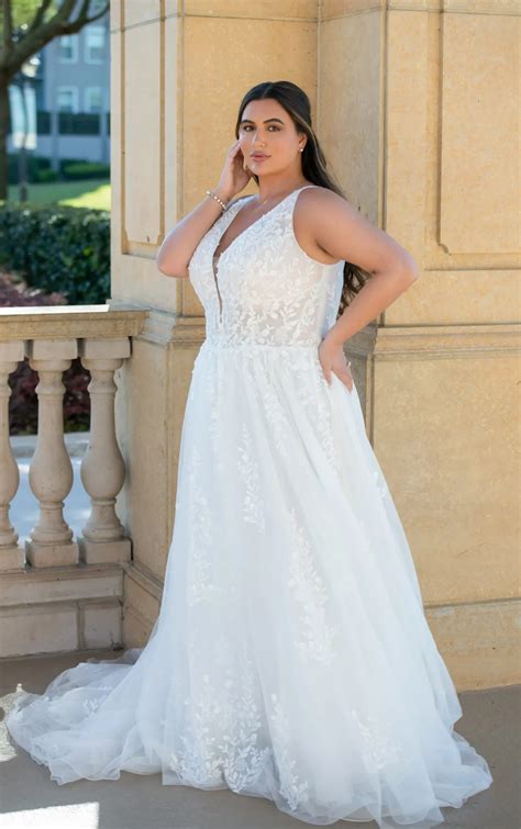 Plus Size Boho A Line Wedding Dress Kleinfeld Bridal