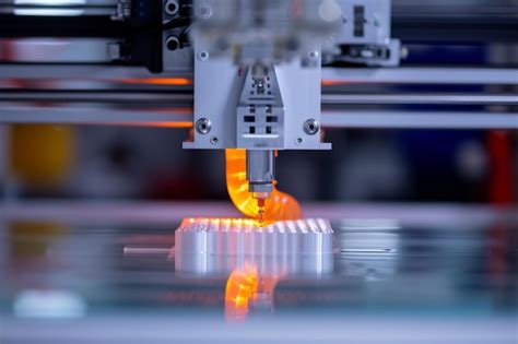 Premium Photo Closeup Of 3d Printer Creating Biomedical Prototypes In Laboratory