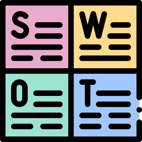 Swot Analysis Detailed Rounded Lineal Color Icon