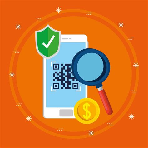 Qr Code Inside Smartphone And Lupe Vector Design Vector Art At Vecteezy