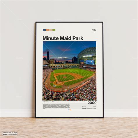 Minute Maid Park Poster Houston Astros Poster Print Mlb Stadium