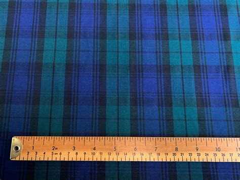 Navy Check Fabric