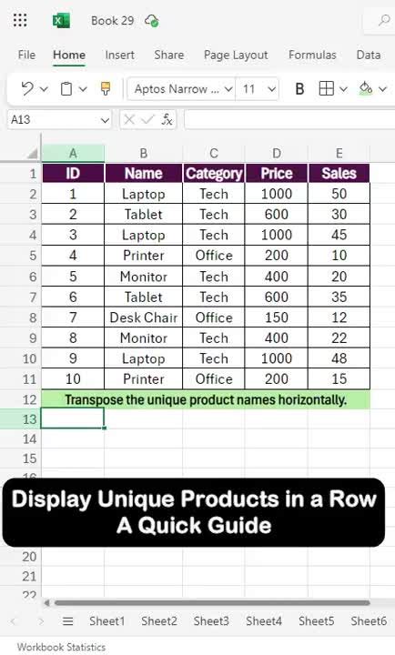 Muhammad Waqas Riaz Mba Mcse Ccna On Linkedin Excel Tip Transpose Unique Values Across A